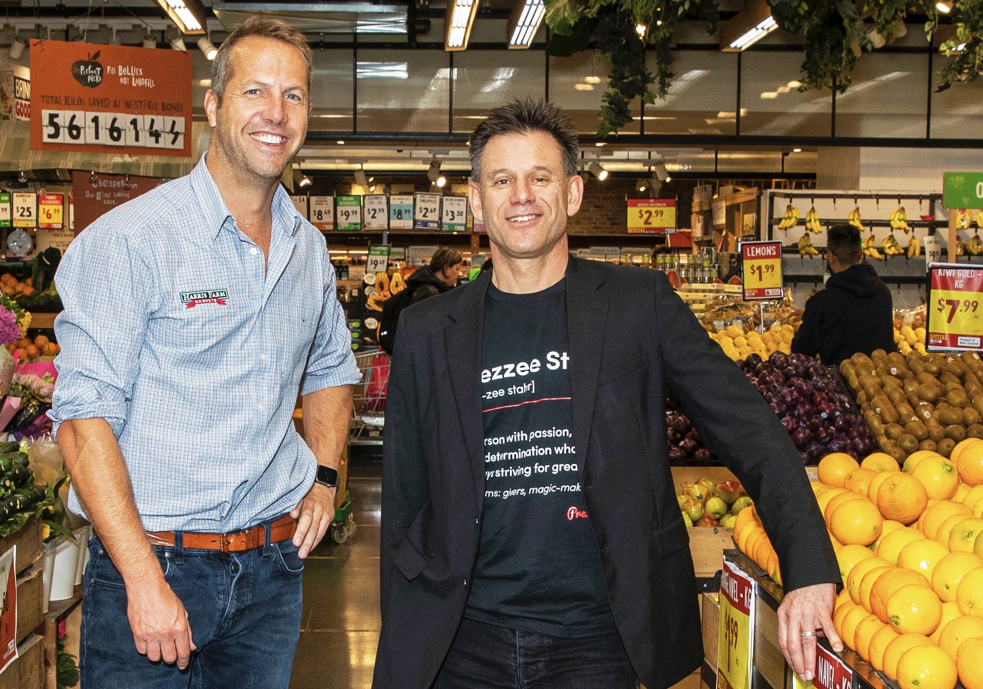 Web Only Prezzee CEO Tony Karp with Harris Farm co-CEO Angus Harris ...